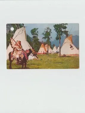 Other | Postcard North Native American Indian In Colorful Ceremonial ...